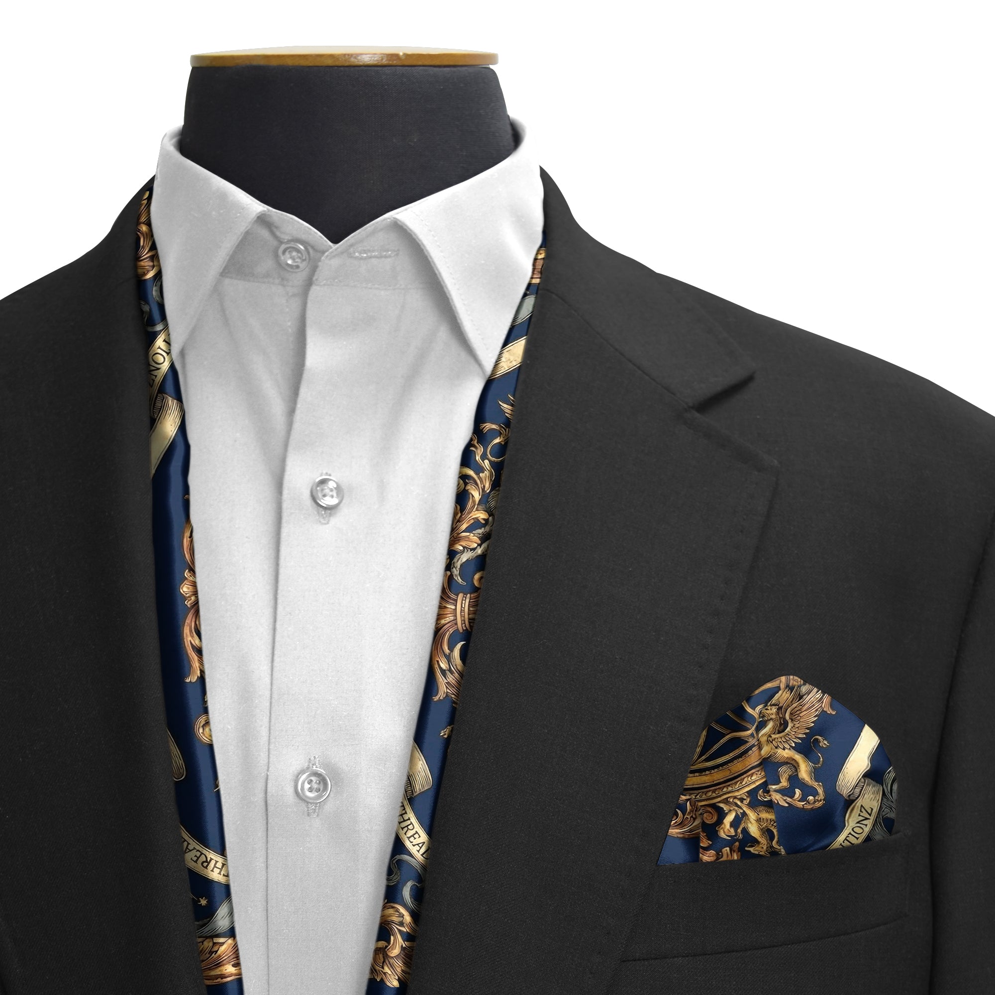 Mythos et Cosmos Dual-Sided Scarf and Pocket Square Set