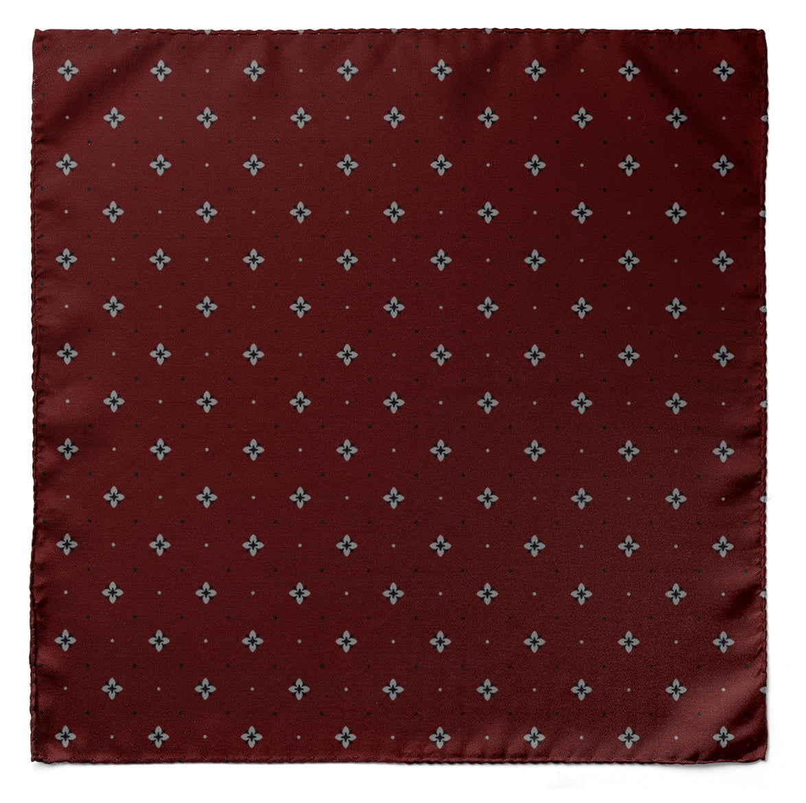 OXFORD MAROON SILK POCKET SQUARE – Threaditionz